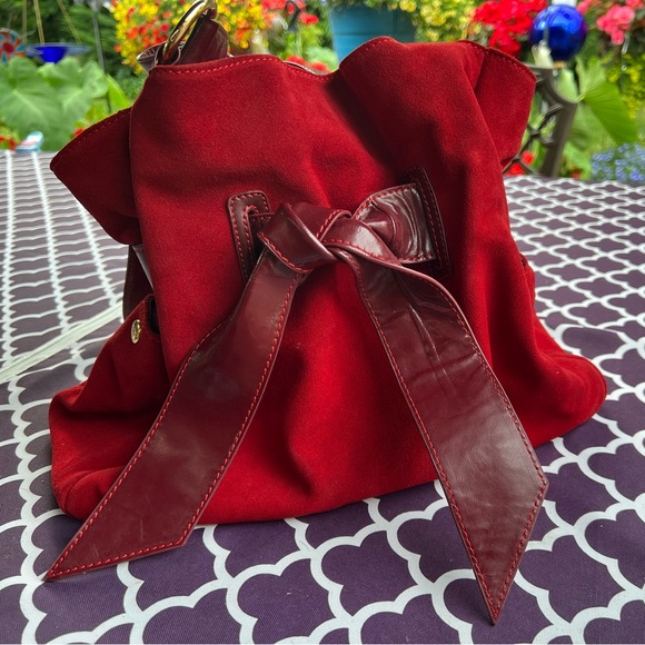 Tiffany & Fred | Bags | Womens Tiffany Fred Red Suede Bag | Poshmark